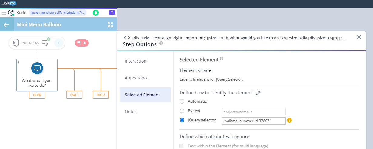 Mini-Menu Launcher + SWT Step