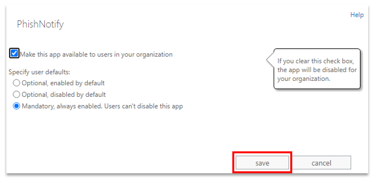 Installing Phishnotify Xml For Office 365 And Outlook Phishsim
