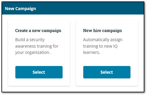 New Hire Campaigns - AwareEd™ - Security Awareness - Infosec Insiders